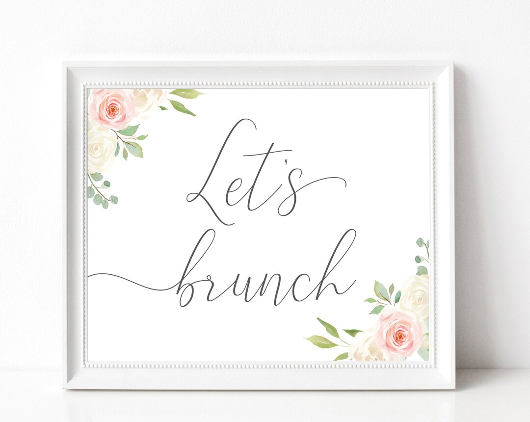 Let's Brunch Sign, Baby Shower Sign, Brunch Bar, Brunch Bar Sign ...