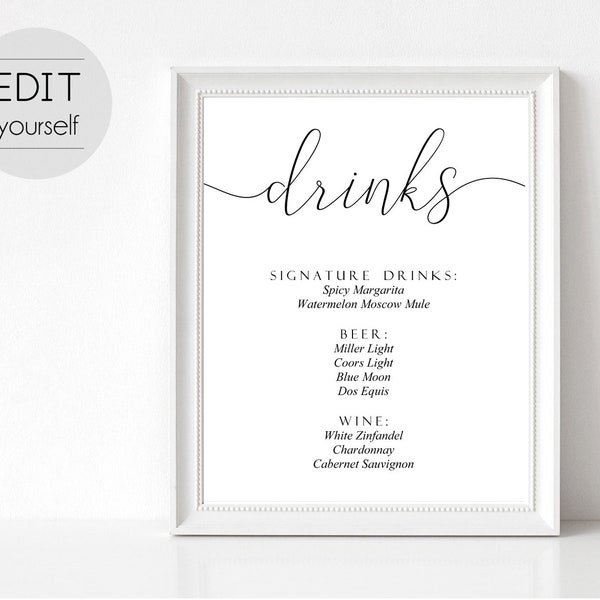 Drink Calligraphy - Etsy