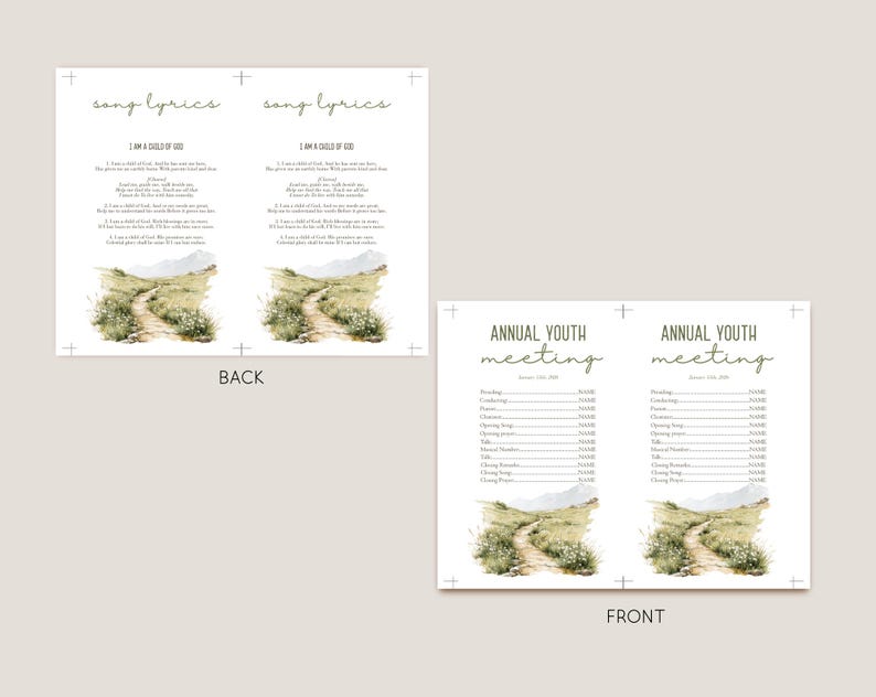 2026 LDS Youth Theme, Annual Youth Meeting Program, Editable Program ...