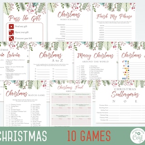 Christmas Games, Editable Christmas Games, Christmas Games Printable ...