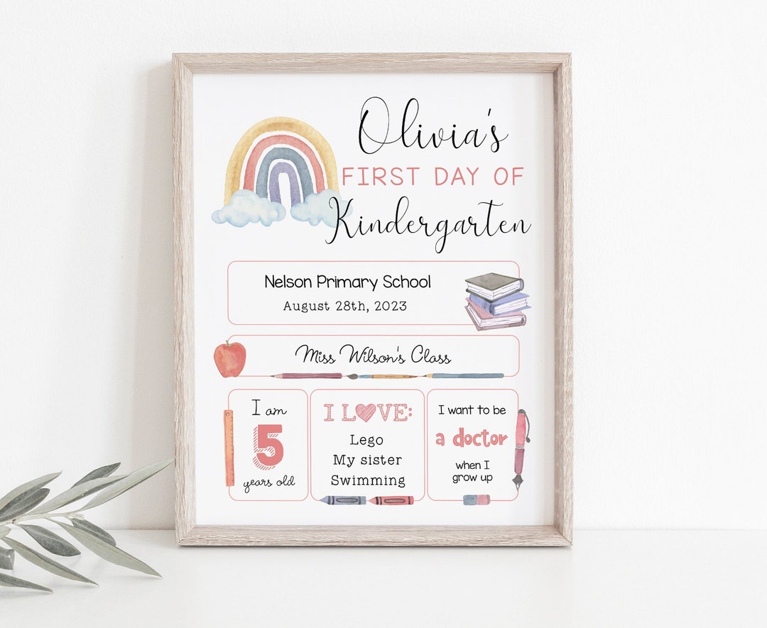 Editable Back to School Sign 2025, First/last Day of School Sign ...