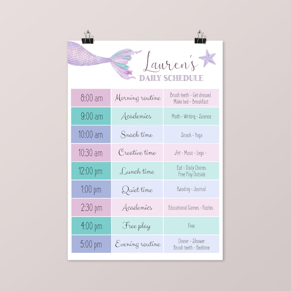 Homeschool Schedule - Etsy