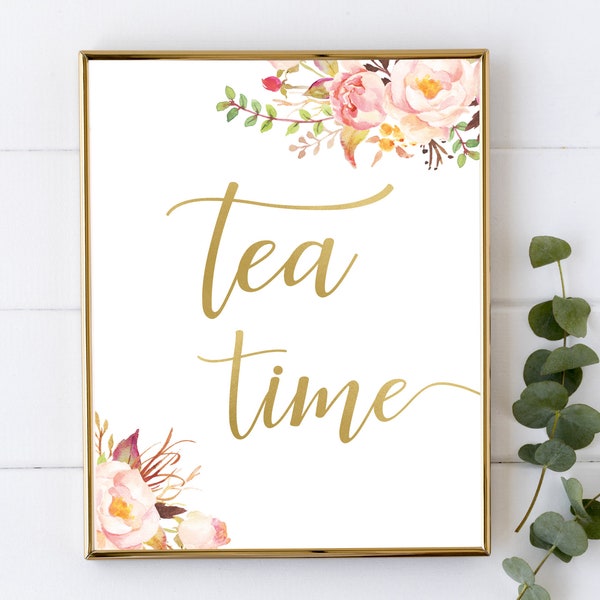 Tea Time Sign - Etsy