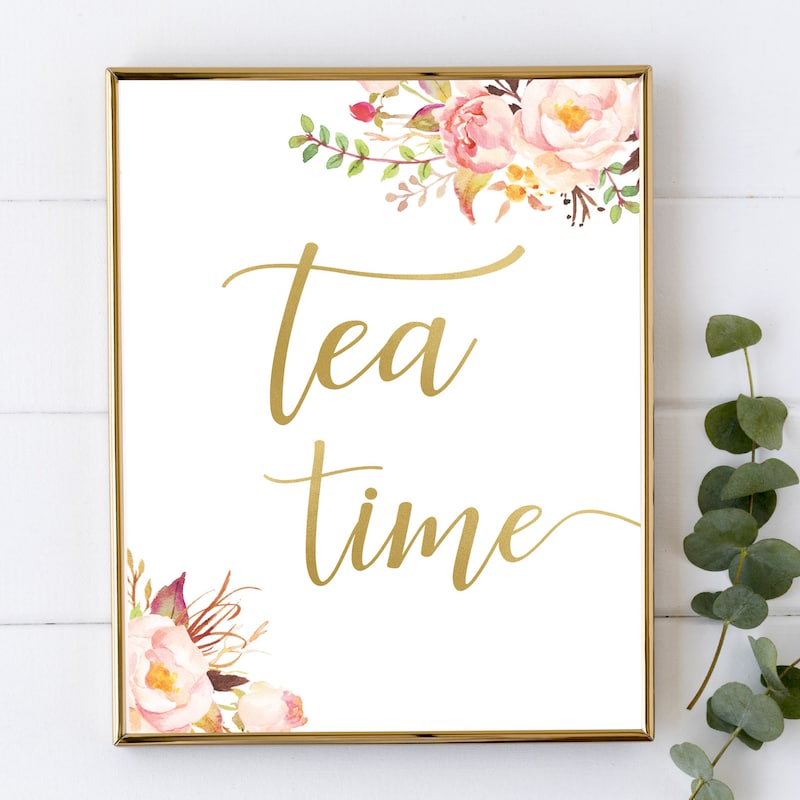 Tea Time Sign - Etsy