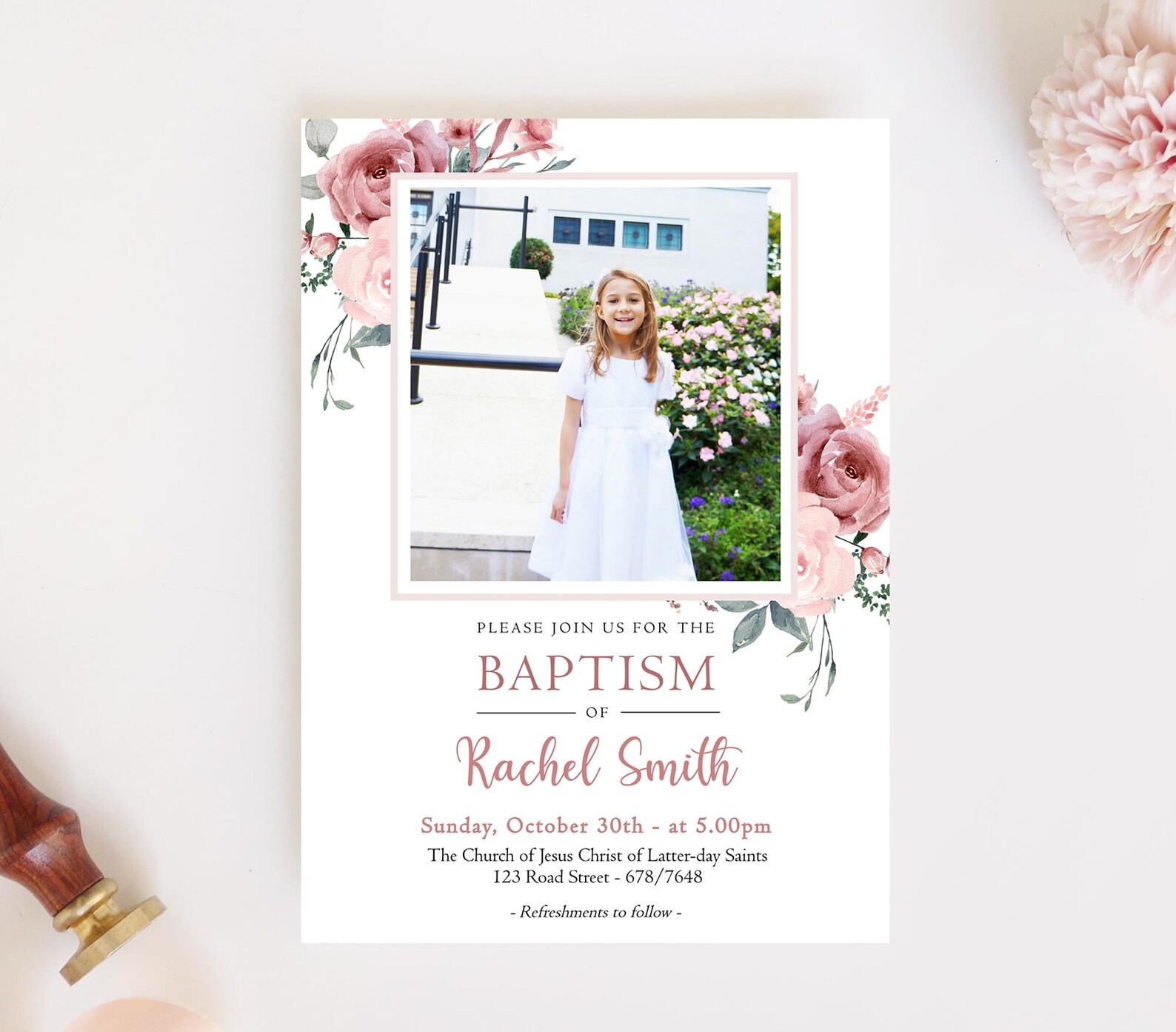 Editable LDS Baptism Invitation Printable LDS Baptism - Etsy