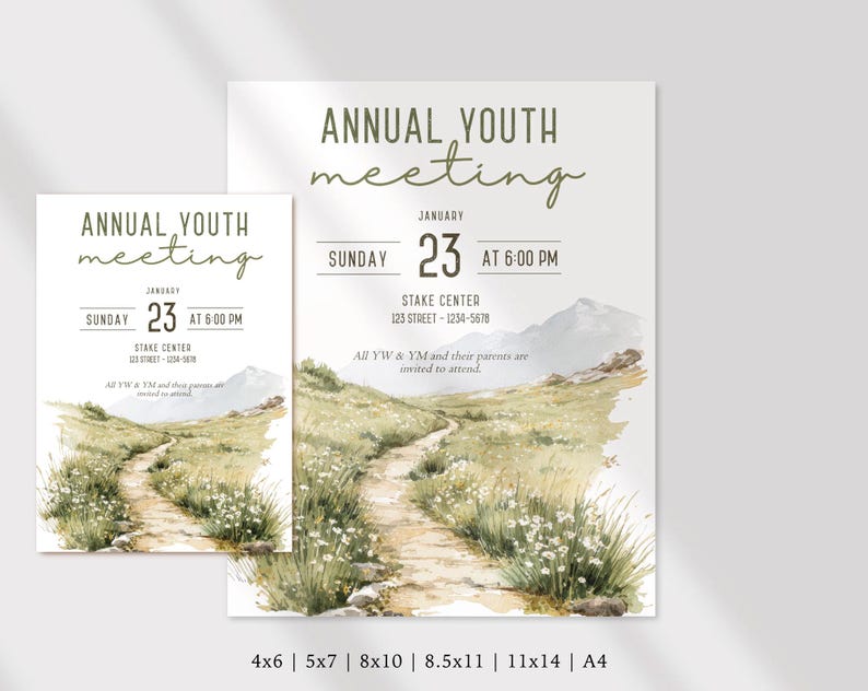 2026 LDS Youth Theme Invitation: Walk With Me, Editable Corjl Template ...