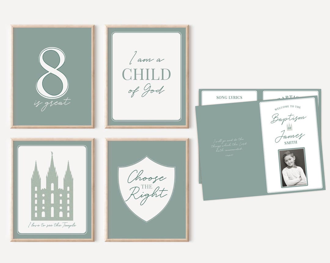 Baptism Poster, LDS Baptism, Baptism Decor, Baptism Program, LDS ...