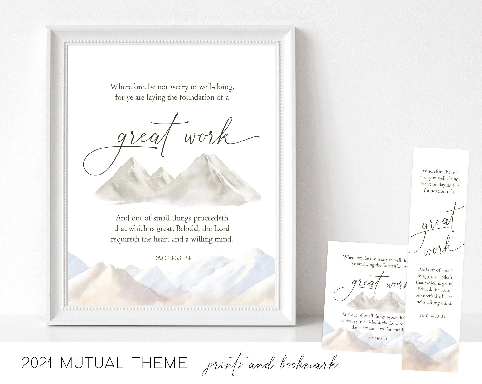 2021 LDS Mutual Theme Young Women A Great Work 2021 LDS New | Etsy