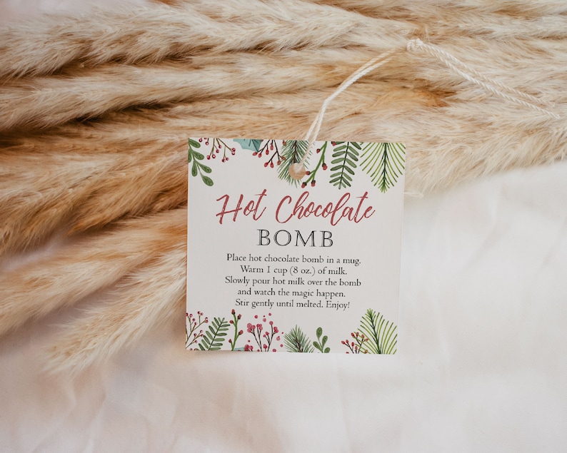 Editable Fall Hot Chocolate Bomb Tags Bomb Instructions - Etsy