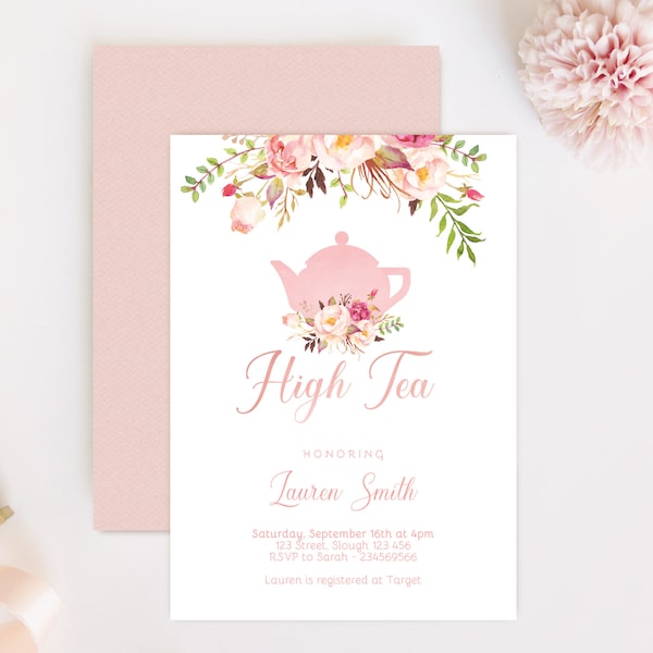 High Tea Invitation - Etsy
