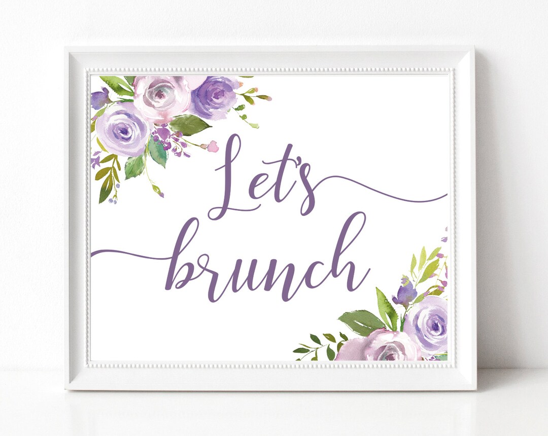Let's Brunch Sign, Baby Shower Sign, Brunch Bar, Brunch Bar Sign ...