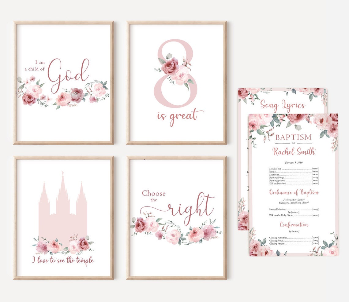 Editable LDS Baptism Program, Poster Baptism, Choose the Right, I Love ...