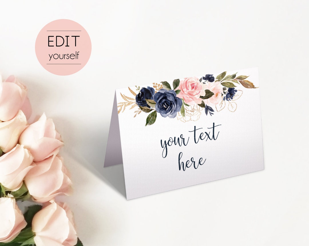 Editable Place Card, Place Card Template, Seating Cards, Table Numbers ...
