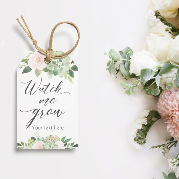 Watch Me Grow Tags - Etsy