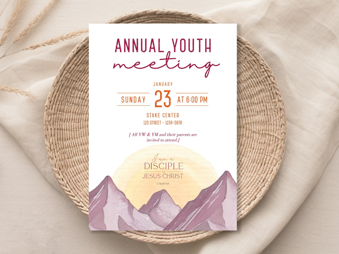 2024 LDS Youth Theme, Annual Youth Meeting Invitation, Editable ...