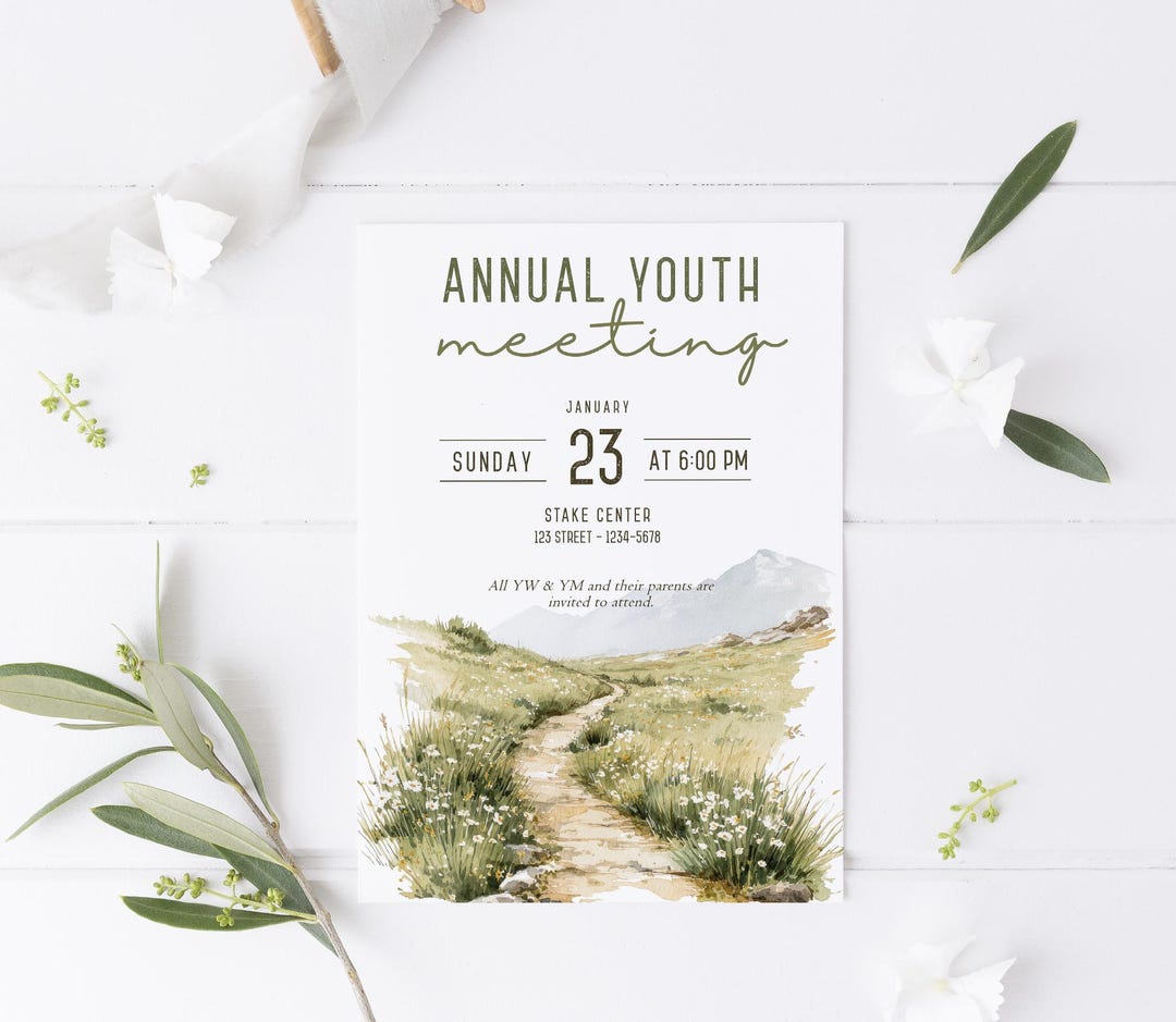 2026 LDS Youth Theme Invitation: Walk With Me, Editable Corjl Template ...