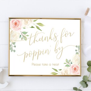 Thanks for Popping by Printable Sign Baby Shower Sign, Wedding Popcorn ...