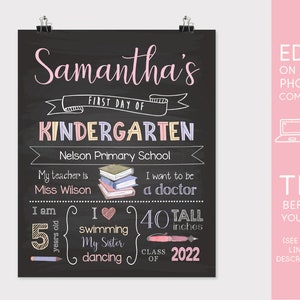Back to School Sign, First/last Day of School Sign Editable, First Day ...