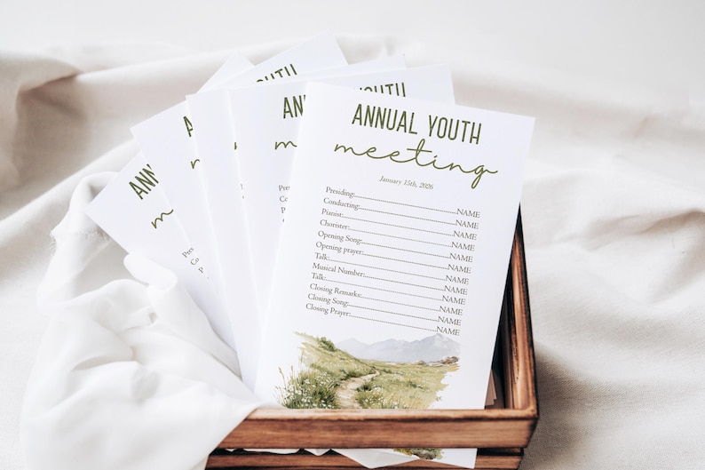 2026 LDS Youth Theme, Annual Youth Meeting Program, Editable Program ...