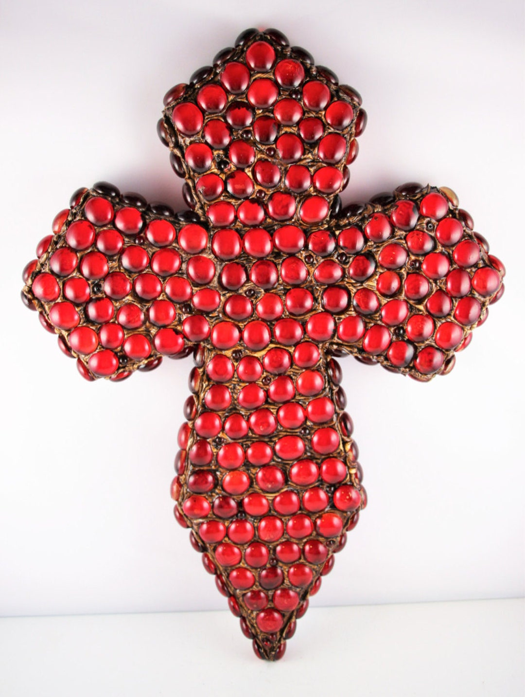 Red Glass Gem Cross, Wall Cross - Etsy