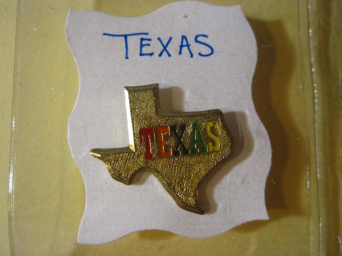 Texas Lapel Pin Shaped Like the State - Etsy