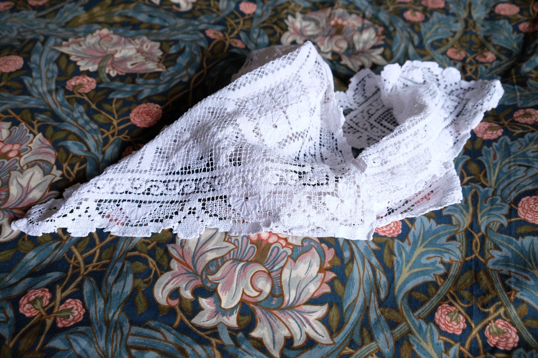 Victorian Edwardian Linen Antique Snow White Fillet Lace Table - Etsy