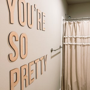 You're so Pretty Wood Letter Sign - Girls Room, Boutique Decor - Etsy