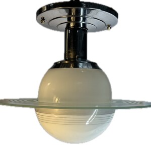 Mid Century Close to Ceiling Saturn Style Light Fixture. - Etsy