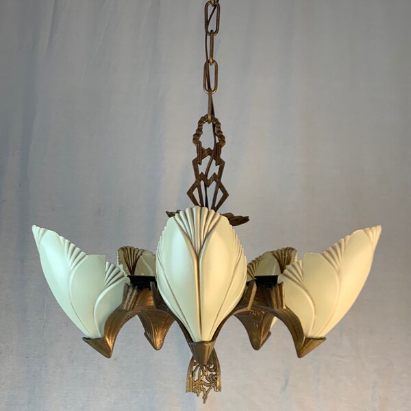 Slipper Shade Chandelier - Etsy