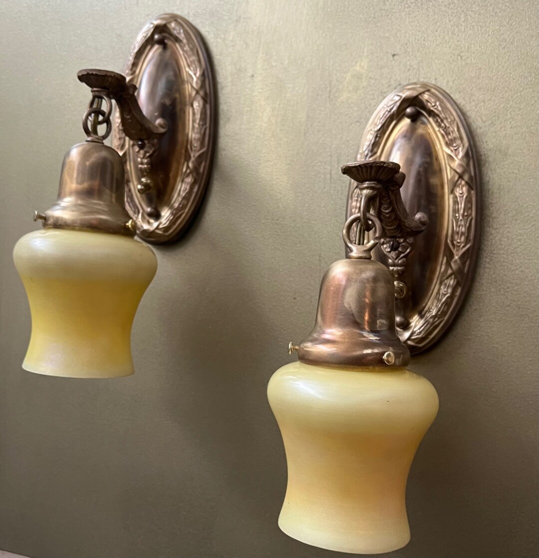 Pair of Antique Art Nouveau / Craftsman Style Wall Sconces - Etsy