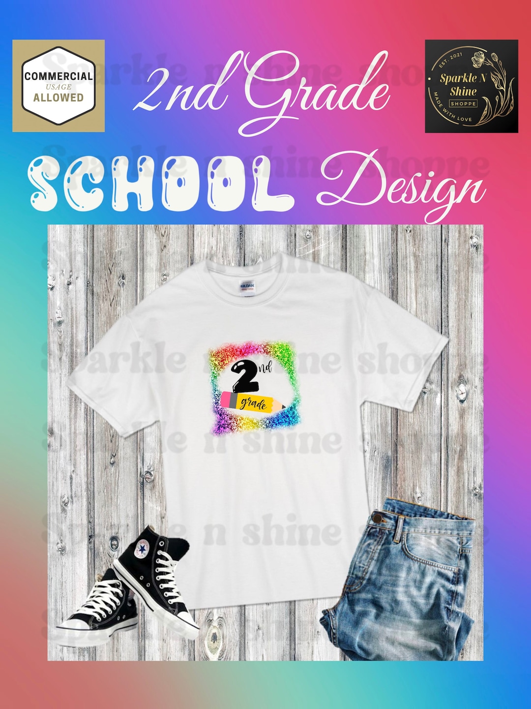 2nd Grade School Designs, School Grade Levels, Png Files, School Theme ...