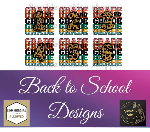 School Designs School Grade Levels Png Files Retro - Etsy