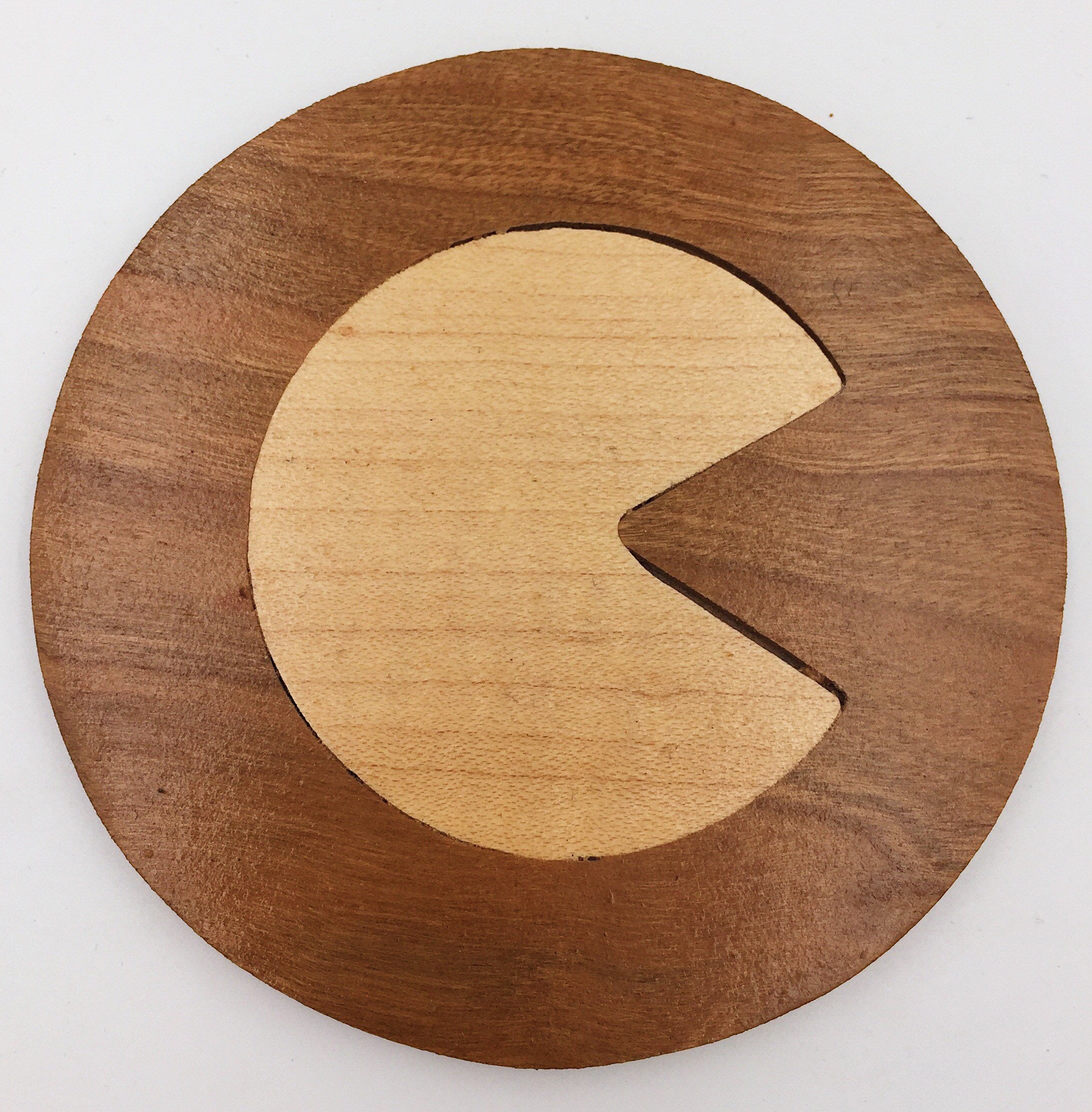 Pac-Man Retro Game Inspired Wood Coaster Set