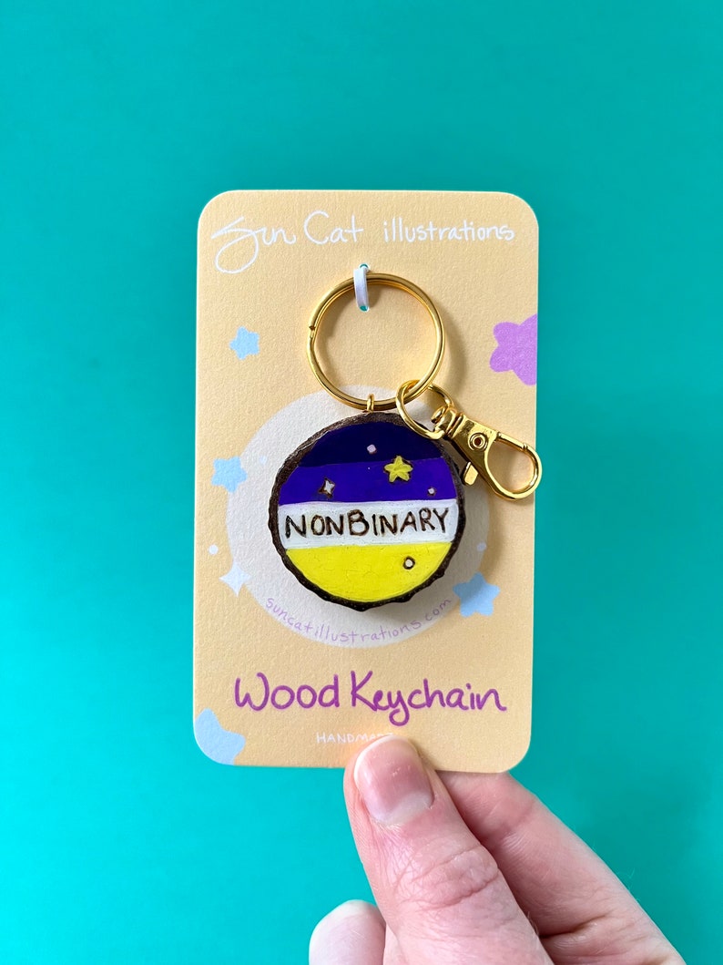 Pride Flag Keychains Non Binary Keychain Pansexual Flag - Etsy