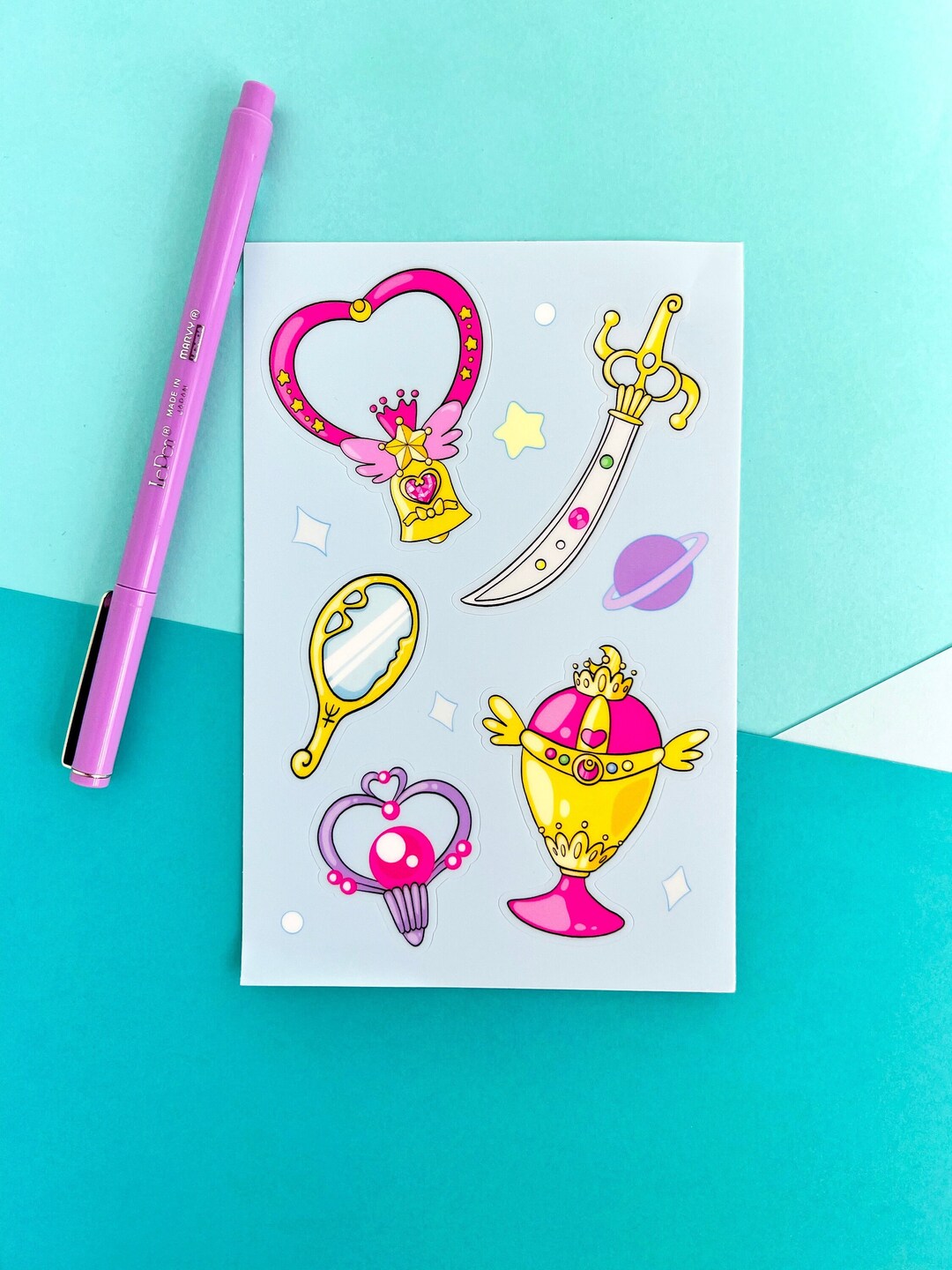 Sailor Moon Sticker Sheet 4x6 Waterproof Sticker Sheet Pretty Guardian ...