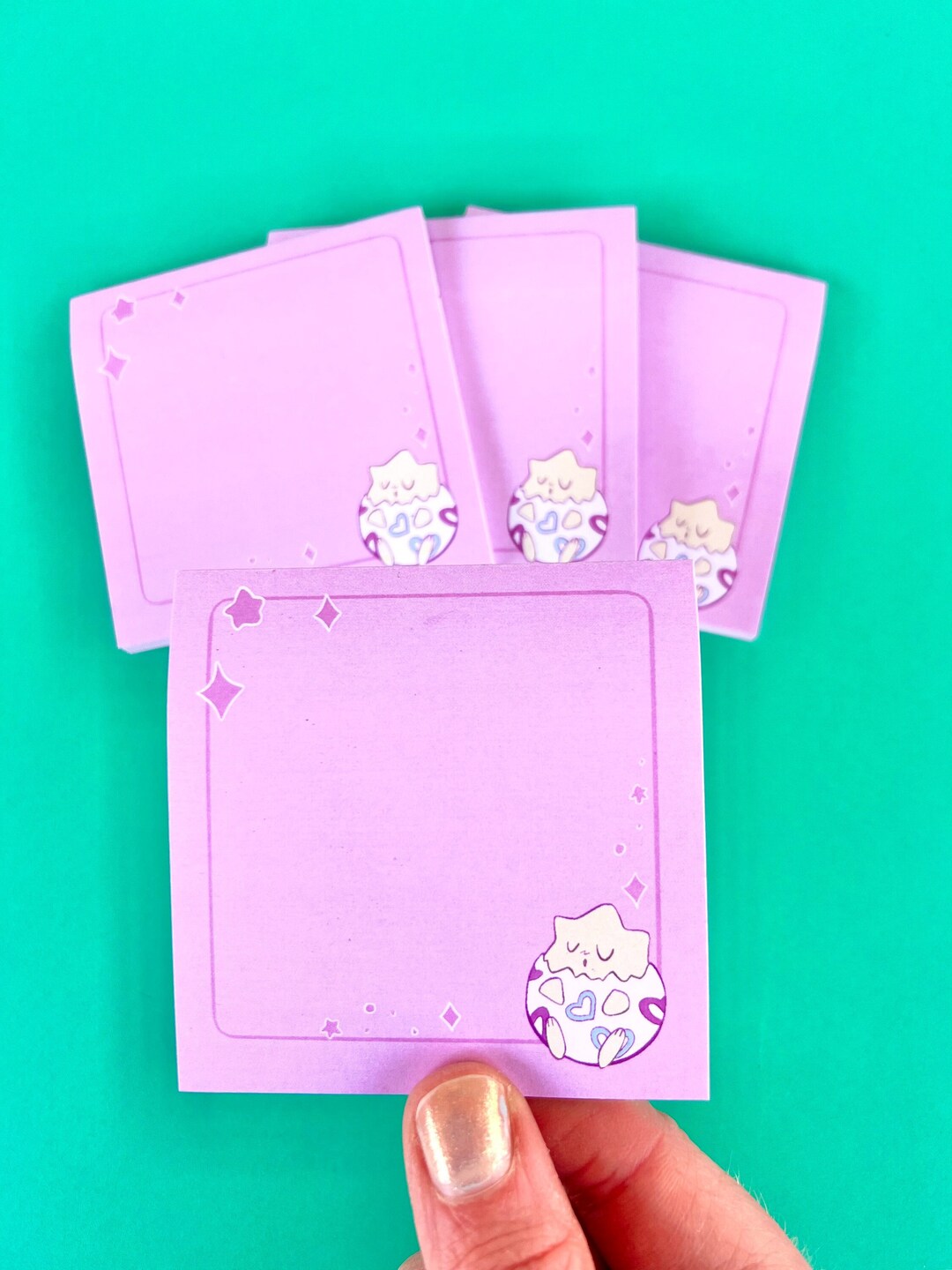 Cute Egg Sticky Notes - Pokemon Notepad - 3x3" Togepi Post-it Notes ...