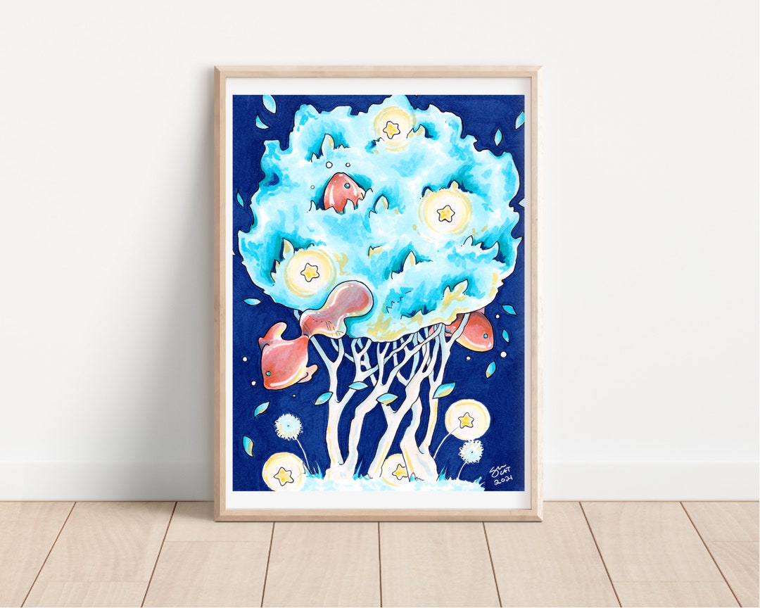 Fish Print Fish Wall Art Magical Fish Illustration Fish Art - Etsy