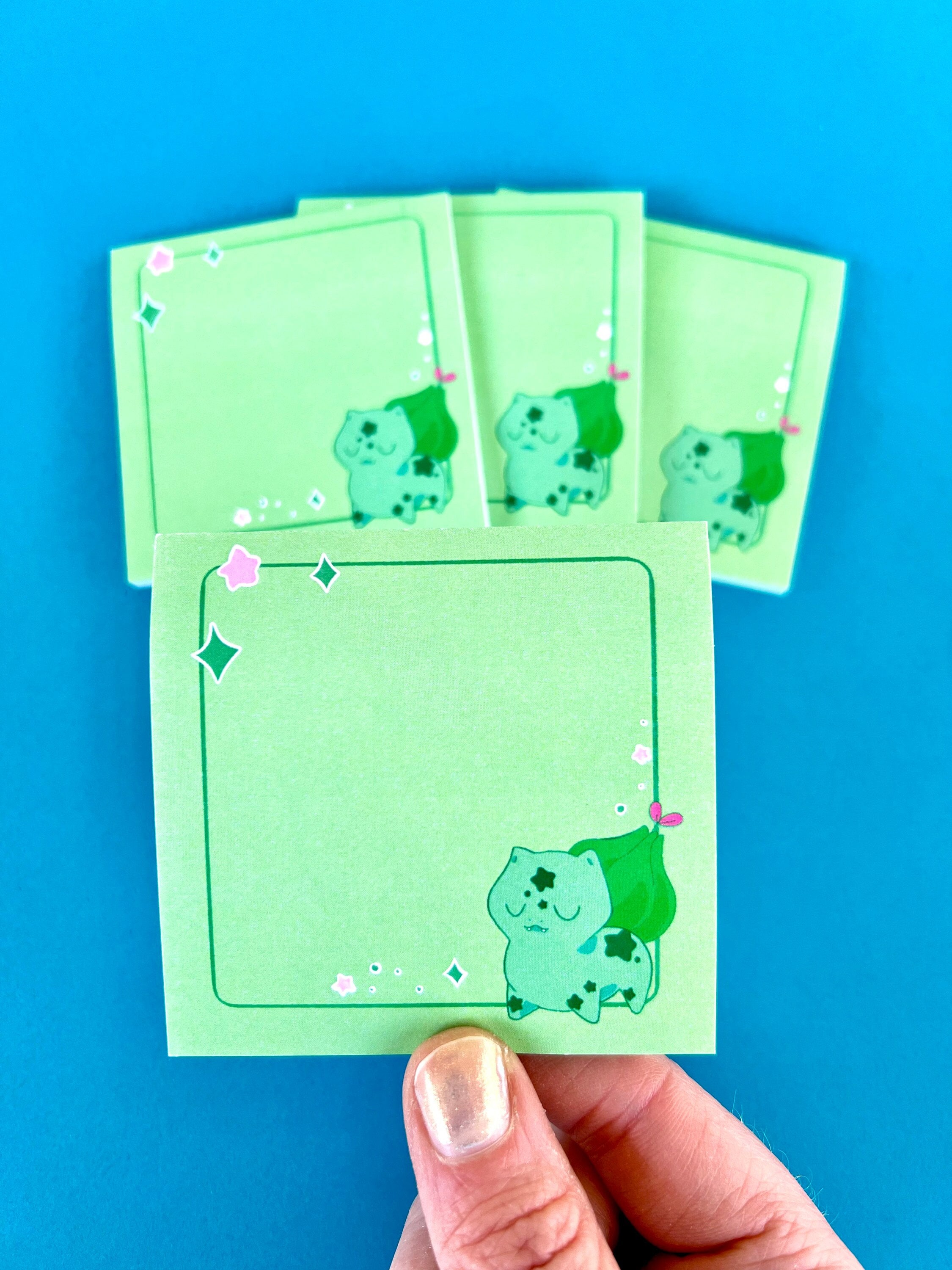 Cute Plant Sticky Notes Pokemon Notepad 3x3 Bulba - Etsy