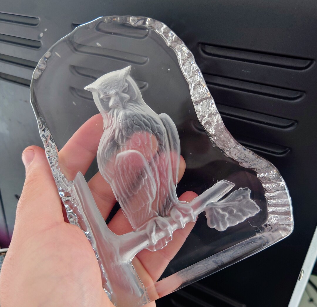 Vintage Wedgwood Crystal Birds Sculpture Paperweight Falcon/ Bird of ...