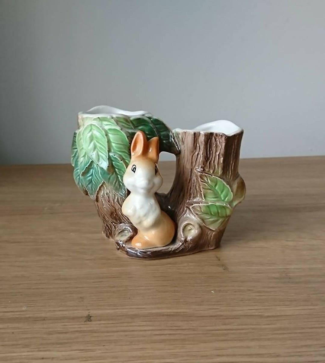 Vintage Vase Planter Rabbit Under a Tree Posy Vase Hornsea Fauna Royal ...