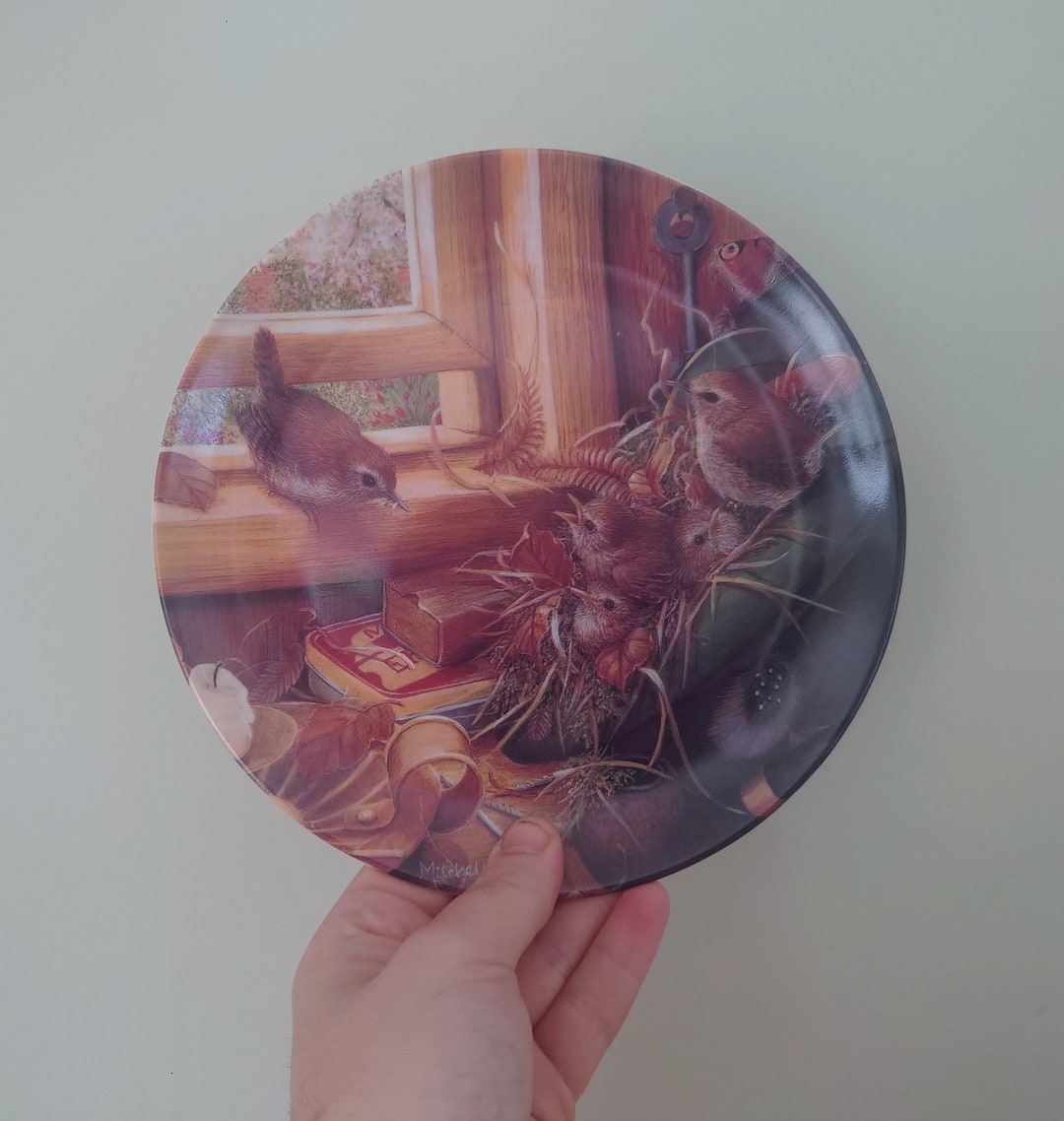 Vintage Bird Decorative Finch Bird Plate Wall Ceramic Finch Plate ...