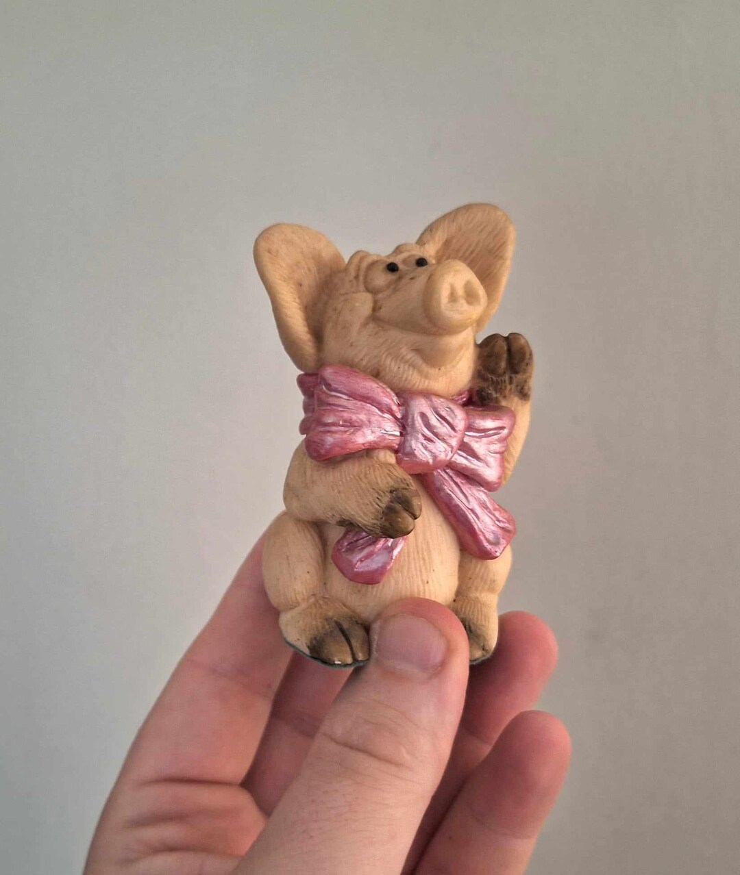 Vintage Pig Figurine Pigtails Collectable Pig Ornament Kitsch Pig ...