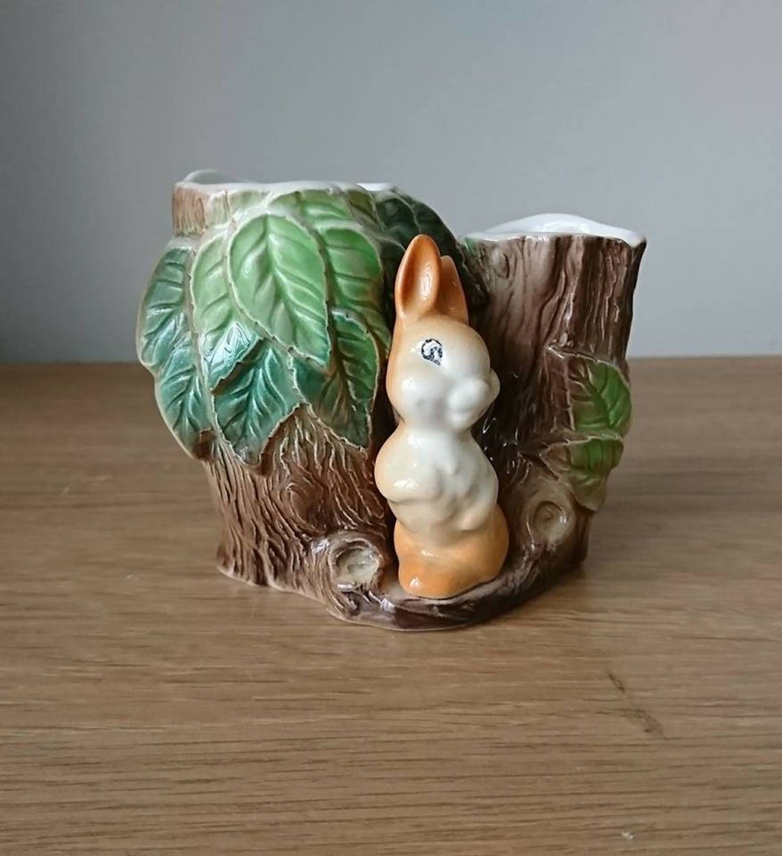 Vintage Vase Planter Rabbit Under a Tree Posy Vase Hornsea | Etsy