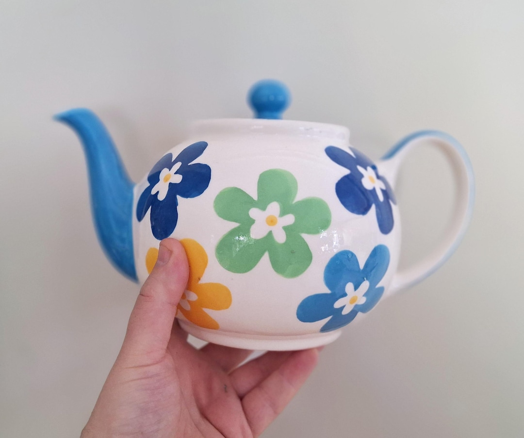 Whittard of Chelsea, Vintage Teapot, Hand-painted Teapot, Retro Floral ...