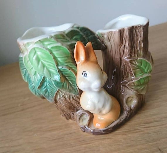 Home Décor Made in England Hornsea Fauna Pottery Rabbit and Smiley Face ...