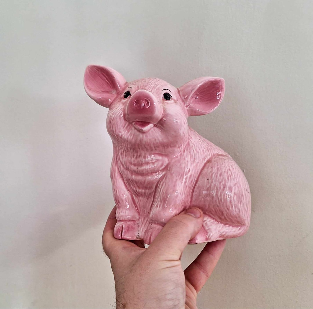 Vintage Pig Planter Indoor Kitsch Pigceramic Planter Pottery Indoor ...