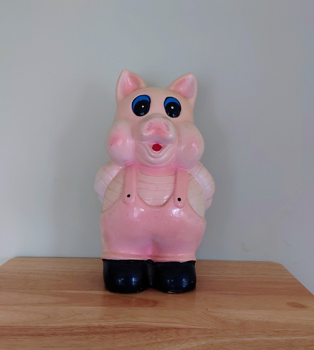 Vintage Large Piggy Bank Kitsch Money Box Pig Piggybank Ceramic Piggy ...