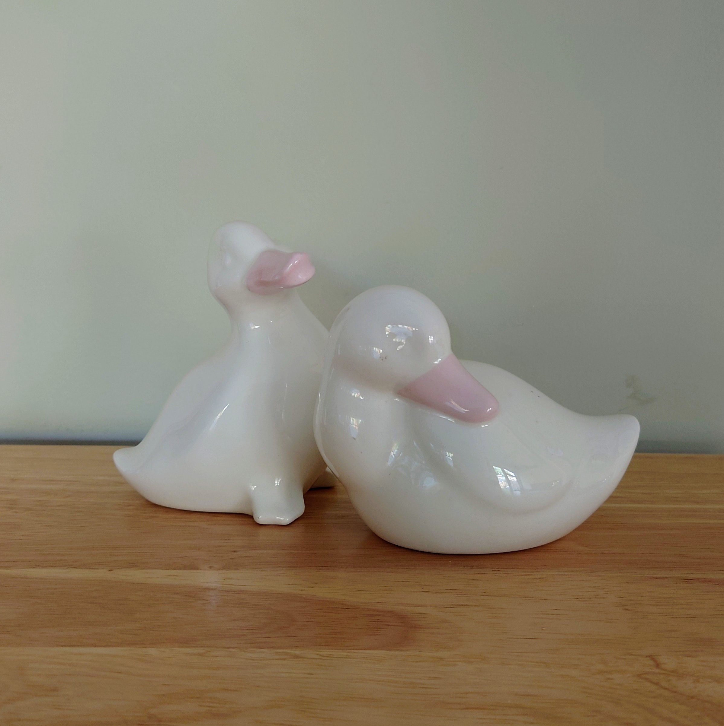Sculpture Art & Collectibles Vintage Ceramic Duck Pair X 2 Figurine ...