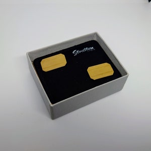 Vintage Stratton of England Mens Cufflinks Original Box Gold Jewelry ...