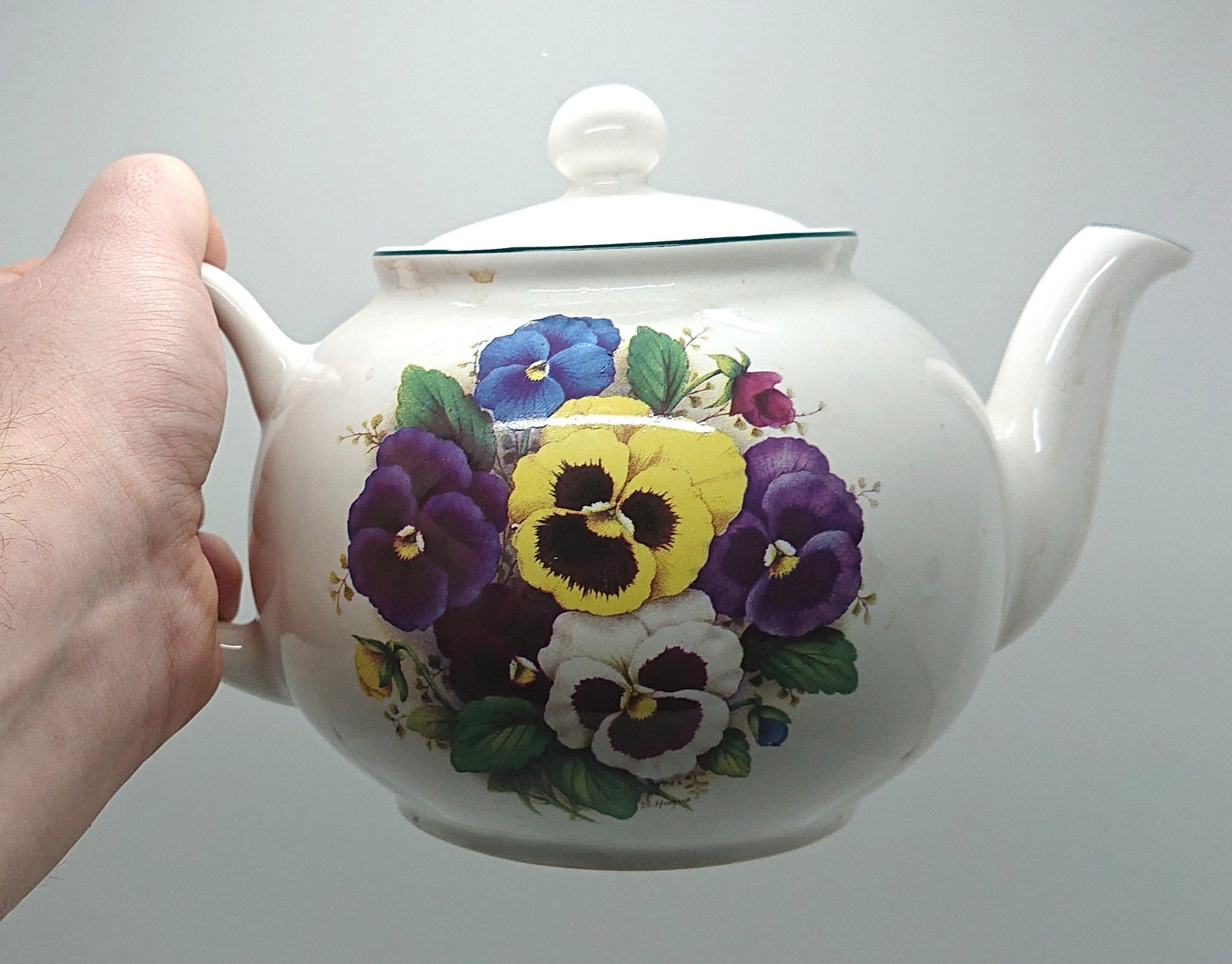 Vintage Sadler Teapot Brown Floral Pattern Retro 1970's | Etsy